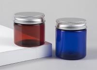 China 150ml Transparent PET Plastic Jar with Silver Aluminum Cap for Cosmetics Packaging for sale