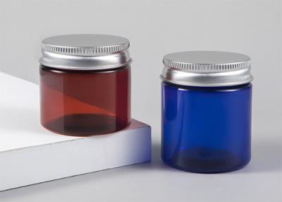 China 150ml Transparent PET Plastic Jar with Silver Aluminum Cap for Cosmetics Packaging for sale