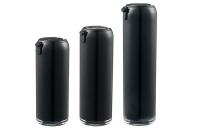 China OEM 50ml Black Acrylic Cosmetic Bottles with Hot Stamping Custom Lotion Pump for sale