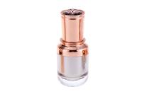 China 20ml 30ml 50ml Gold Acrylic Empty Cosmetic Bottle Set with Custom Color Lotion Pump for sale