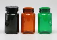 China 4oz 100ml Amber Plastic Cosmetic Bottles With Flip Cap for sale