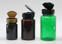 China 4oz 100ml Amber Plastic Cosmetic Bottles With Flip Cap for sale