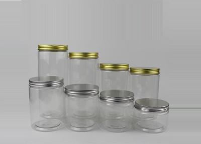 China 64mm 250ml Tea Plastic Jar with Aluminum Screw Cap for Food Storage for sale
