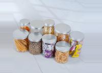 China 64mm 250ml Tea Plastic Jar with Aluminum Screw Cap for Food Storage for sale
