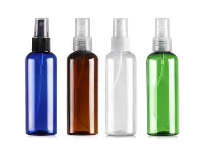 China 100ml PET Plastic Pump Sprayer Sealing Type Cosmetic Bottle Round Shape for sale