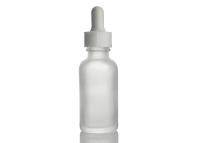 China Clear Frosted Glass Boston Round Dropper Bottle 4oz 8oz for Essential Oils Cosmetics for sale