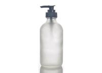 China Clear Frosted Glass Boston Round Dropper Bottle 4oz 8oz for Essential Oils Cosmetics for sale