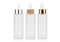 China 1oz Frosted Glass Dropper Bottle for Essential Oil Cosmetic Packaging 20mm for sale