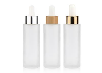 China 1oz Frosted Glass Dropper Bottle for Essential Oil Cosmetic Packaging 20mm for sale