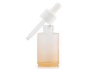 China 1oz Frosted Glass Dropper Bottle for Essential Oil Cosmetic Packaging 20mm for sale