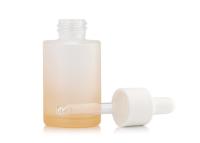 China 1oz Frosted Glass Dropper Bottle for Essential Oil Cosmetic Packaging 20mm for sale