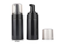 China 100ml Shiny Black Foam Pump Plastic Cosmetic Bottles for sale