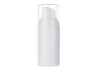 China Round 75ml PP Airless Cosmetic Bottles Silk Screen Printing for sale