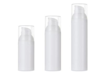 China Round 75ml PP Airless Cosmetic Bottles Silk Screen Printing for sale