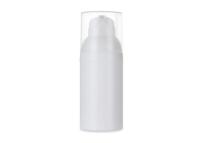 China Round 75ml PP Airless Cosmetic Bottles Silk Screen Printing for sale
