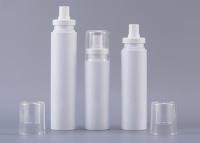 China White Color Cosmetic Plastic Packaging Bottles With Sprayer Pump for sale