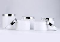 China 89mm 200ml White PET Face Cream Jar with Screw Cap for Cosmetic Packaging for sale