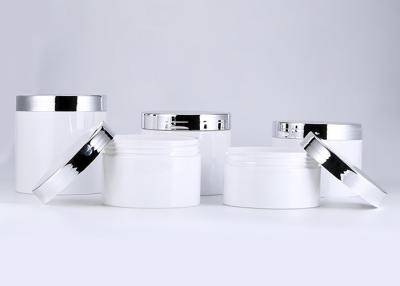 China 89mm 200ml White PET Face Cream Jar with Screw Cap for Cosmetic Packaging for sale