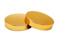China 89mm UV Golden Plastic Screw Cap for Cosmetic PET Jar 5000000 PCS Year Output for sale
