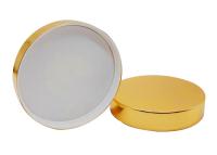 China 89mm UV Golden Plastic Screw Cap for Cosmetic PET Jar 5000000 PCS Year Output for sale