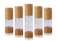 China 15ml 30ml Wooden Airless Packaging Serum Bottle for sale
