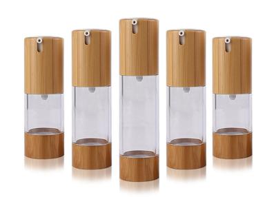 China 15ml 30ml Wooden Airless Packaging Serum Bottle for sale
