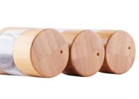 China 15ml 30ml Wooden Airless Packaging Serum Bottle for sale