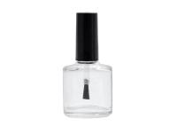 China 7.5ml Square Clear Glass Cosmetic Bottle for Nail Polish with Custom Cap Options for sale