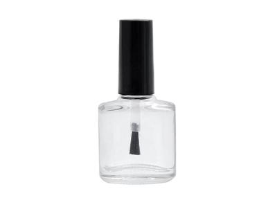 China 7.5ml Square Clear Glass Cosmetic Bottle for Nail Polish with Custom Cap Options for sale