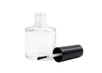 China 7.5ml Square Clear Glass Cosmetic Bottle for Nail Polish with Custom Cap Options for sale