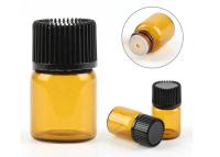China Wholesale Amber Glass Essential Oil Bottles 1ml 2ml 3ml 5ml with Plug for sale