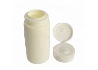 China 100g HDPE Plastic Talcum Powder Bottle with Screw Cap for Skin Care Packaging for sale