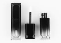 China Custom 4ml ABS Empty Lip Gloss Tubes Black Gradient Color Screw Cap Cosmetic Packaging for sale