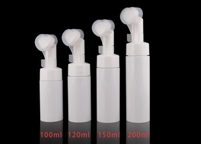China PET Plastic Foaming Bottle 200ml with Heart Shaped Brush for Face Clean Products for sale