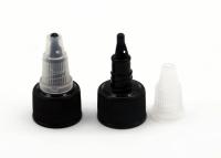China 24mm Plastic Twist Off Cap for Cosmetic Gel Bottle PP Black 24/410 for sale