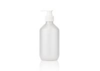 China Recyclable 500ml Frosted Plastic Shampoo Bottle With Lotion Pump for sale