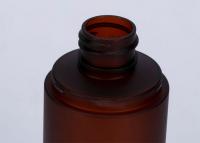China Custom 150ml Amber Matte PET Plastic Fine Mist Spray Bottle with Black Cover for sale