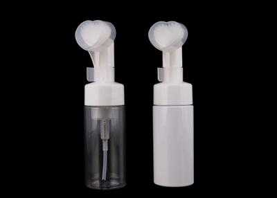 China 150ml 120ml PET Foam Pump Bottle With Heart Shape Brush for sale