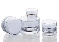 China 15g 30g 50g Round Acrylic Face Cream Jars for Skincare Packaging for sale