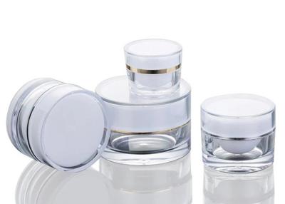 China 15g 30g 50g Round Acrylic Face Cream Jars for Skincare Packaging for sale