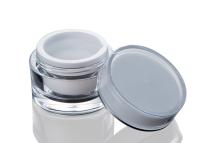 China 15g 30g 50g Round Acrylic Face Cream Jars for Skincare Packaging for sale