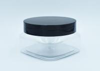 China 250ml Square Clear Plastic Face Cream Jars Cosmetic Packaging for sale