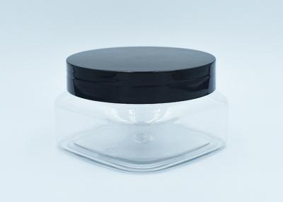 China 250ml Square Clear Plastic Face Cream Jars Cosmetic Packaging for sale