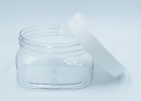 China 250ml Square Clear Plastic Face Cream Jars Cosmetic Packaging for sale