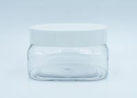 China 250ml Square Clear Plastic Face Cream Jars Cosmetic Packaging for sale