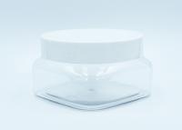 China 250ml Square Clear Plastic Face Cream Jars Cosmetic Packaging for sale