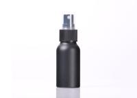 China Custom 30ml 60ml 100ml Black Aluminum Perfume Spray Bottle Round Cosmetic Bottle for sale
