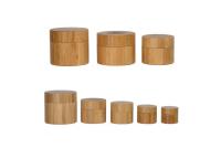 China 10g-100g Bamboo Cream Jar Lotion Bottle for Cosmetic Packaging Customizable for sale