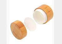 China 10g-100g Bamboo Cream Jar Lotion Bottle for Cosmetic Packaging Customizable for sale
