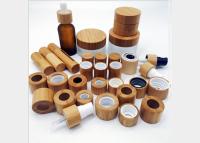 China 10g-100g Bamboo Cream Jar Lotion Bottle for Cosmetic Packaging Customizable for sale